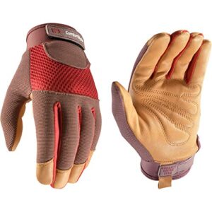 wells lamont womens 7872 women s work gloves, red, medium pack of 1 us