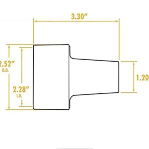 Dust Collection Cone Reducer 4-Inch to 2 1/2-Inch plus 5 Vacuum Hose Adapters Fits 1 1/16 to 1 3/4 inches Includes Shop Vac Adapter 2 1/2 to 1 1/4 inch and 1 Rubber Reducer