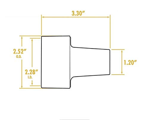 Dust Collection Cone Reducer 4-Inch to 2 1/2-Inch plus 5 Vacuum Hose Adapters Fits 1 1/16 to 1 3/4 inches Includes Shop Vac Adapter 2 1/2 to 1 1/4 inch and 1 Rubber Reducer