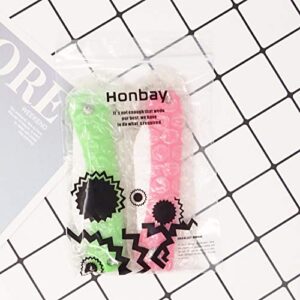 Honbay 2PCS Ceramic Folding Knife Handy Fruit Knife for Home, Travel, Picnic, Camping, etc (Pink+Green)