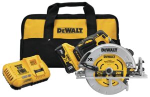 dewalt 20v max* xr circular saw, 7-1/4-inch, brushless, power detect tool technology (dcs574w1)