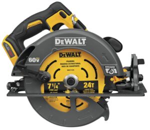 dewalt flexvolt 60v max* circular saw with brake, 7-1/4-inch, tool only (dcs578b)