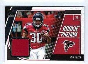 ito smith 2018 donruss rookie phenom #40 jersey rookie card rc atlanta falcons football