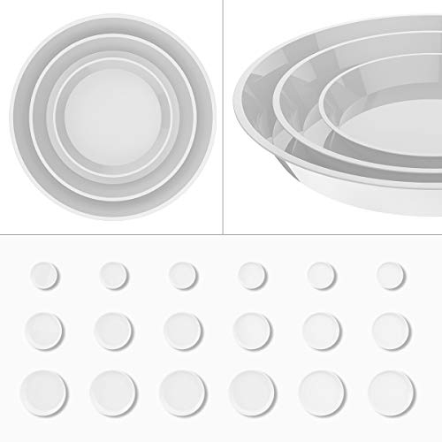 UPMCT 6 Pack Plant Saucer, 4 6 8 10 12 Inch Durable Plant Tray Flower Pot Saucer Round Pallets for Indoors and Outdoor, Plant Container Accessories (10 Inch, White)