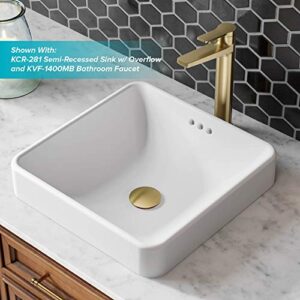 KRAUS Pop-Up Drain with Overflow in Brushed Gold, PU-11BG