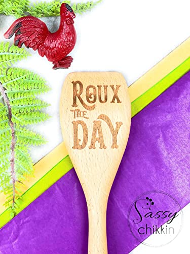 Fleur de lis or Roux the Day or Peace Love & Gumbo Engraved Wooden Cooking Spoon, Choice Of Style Engraved Wooden Spoons, Cajun Louisiana New Orleans Cooking, Mardi Gras Gift, Cajun Wedding Gift Set