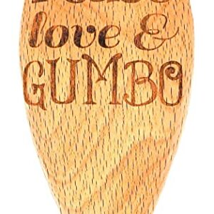 Fleur de lis or Roux the Day or Peace Love & Gumbo Engraved Wooden Cooking Spoon, Choice Of Style Engraved Wooden Spoons, Cajun Louisiana New Orleans Cooking, Mardi Gras Gift, Cajun Wedding Gift Set