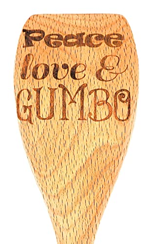 Fleur de lis or Roux the Day or Peace Love & Gumbo Engraved Wooden Cooking Spoon, Choice Of Style Engraved Wooden Spoons, Cajun Louisiana New Orleans Cooking, Mardi Gras Gift, Cajun Wedding Gift Set