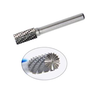 SB-3 Tungsten Carbide Burr Rotary File Cylinder Shape Double Cut with 1/4''Shank for Die Grinder Drill Bit