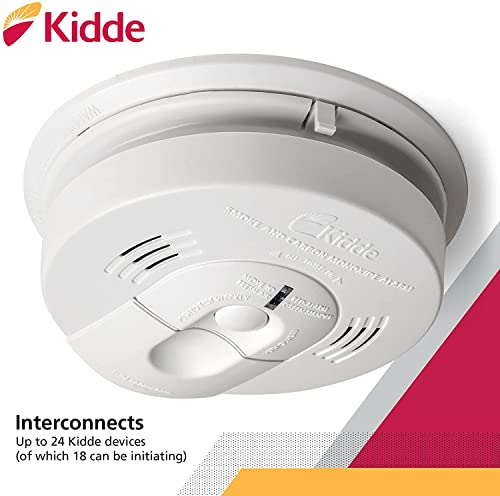 Kidde Hardwired Smoke & Carbon Monoxide Detector, Battery Backup, Interconnectable, LED Warning Light Indicators