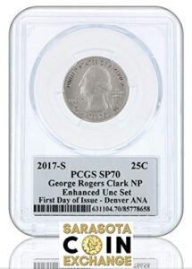 2017 s america the beautiful george rogers clark quarter sp-70 pcgs