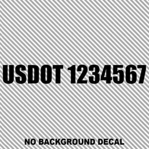 Set of 2 Custom USDOT US DOT Number Decals - add MC Company Name Location VIN CA or KYU Number - For Semi Trucks Tractor Tow Commercial Van Pick up Decal Sticker Graphic v2