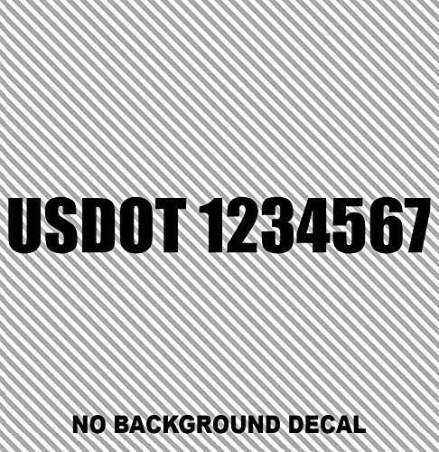 Set of 2 Custom USDOT US DOT Number Decals - add MC Company Name Location VIN CA or KYU Number - For Semi Trucks Tractor Tow Commercial Van Pick up Decal Sticker Graphic v2