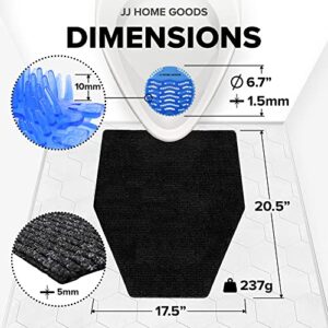 JJ CARE Urinal Mats [10 Black Urinal Pads + 10 Blue Urinal Screen Deodorizer] - Non-Slip Urinal Floor Mats, Deodorization Urinal Mats for Men Bathroom Commercial Bathroom Urinal Toilet Floor Mat