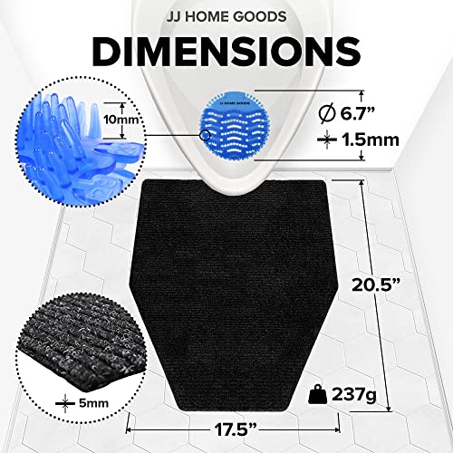 JJ CARE Urinal Mats [10 Black Urinal Pads + 10 Blue Urinal Screen Deodorizer] - Non-Slip Urinal Floor Mats, Deodorization Urinal Mats for Men Bathroom Commercial Bathroom Urinal Toilet Floor Mat