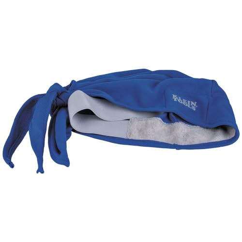 Klein Tools 60180 Cooling Do Rag, Adjustable Sweat Wicking Skull Cap can be Worn Under Helmet, 2-Pack