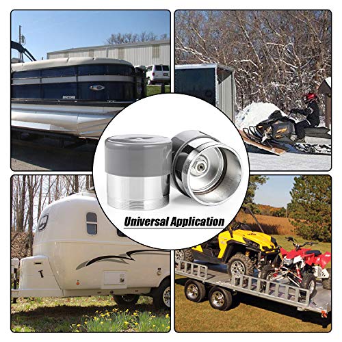 CZC AUTO 1.98 Inch Bearing Protectors with Protective Bras for Trailer Boat, Chromed, Pair