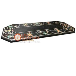 marble conference dining table top marquetry inlay floral furniture decor | 60"x36" inches