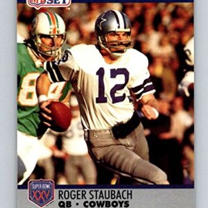 1990 Pro Set NFL Football Super Bowl 160#37 Roger Staubach Dallas Cowboys Official Trading Card of the National Football League