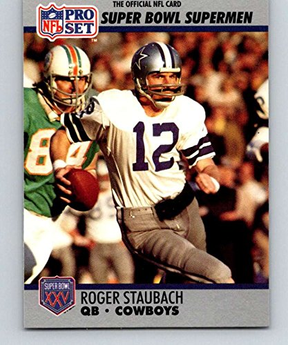 1990 Pro Set NFL Football Super Bowl 160#37 Roger Staubach Dallas Cowboys Official Trading Card of the National Football League