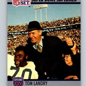 1990 Pro Set NFL Football Super Bowl 160#27 Tom Landry Dallas Cowboys CO Official Trading Card of the National Football League