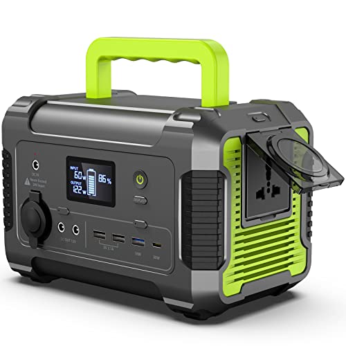 PAXCESS Portable Power Station 200W, 230Wh/62400mAh Emergency Backup Lithium Battery, 110V Pure Sine Wave AC Outlet, QC 3.0, USB-C PD Input/Output, Solar Generator for Home/Outdoor Camping Adventure