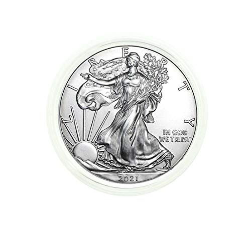 2021 American Silver Eagle Type 2 .999 Fine Silver in Direct Fit Air Tite with our Certificate of Authenticity Dollar Uncirculated US Mint