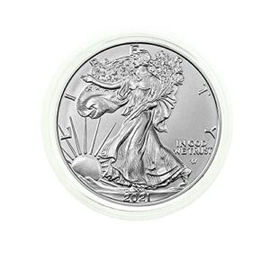 2021 american silver eagle type 2 .999 fine silver in direct fit air tite with our certificate of authenticity dollar uncirculated us mint