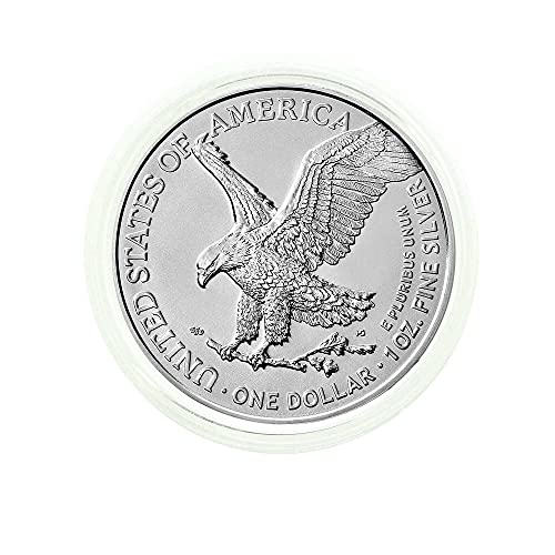 2021 American Silver Eagle Type 2 .999 Fine Silver in Direct Fit Air Tite with our Certificate of Authenticity Dollar Uncirculated US Mint