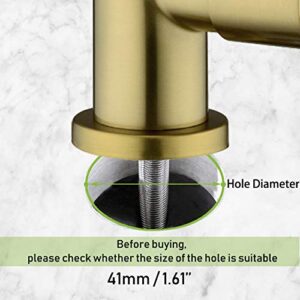 Pirooso Brushed Brass Water Filter Faucet, Drinking Water Faucet, 360° Swivel Kitchen Sink Water Filter Faucet, Fits Most Reverse Osmosis Units or Under Sink Water Filtration System, Brushed Gold