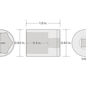 TEKTON 1/4 Inch Drive x 15 mm 6-Point Socket | SHD02115