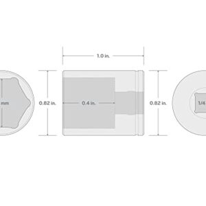 TEKTON 1/4 Inch Drive x 15 mm 6-Point Socket | SHD02115