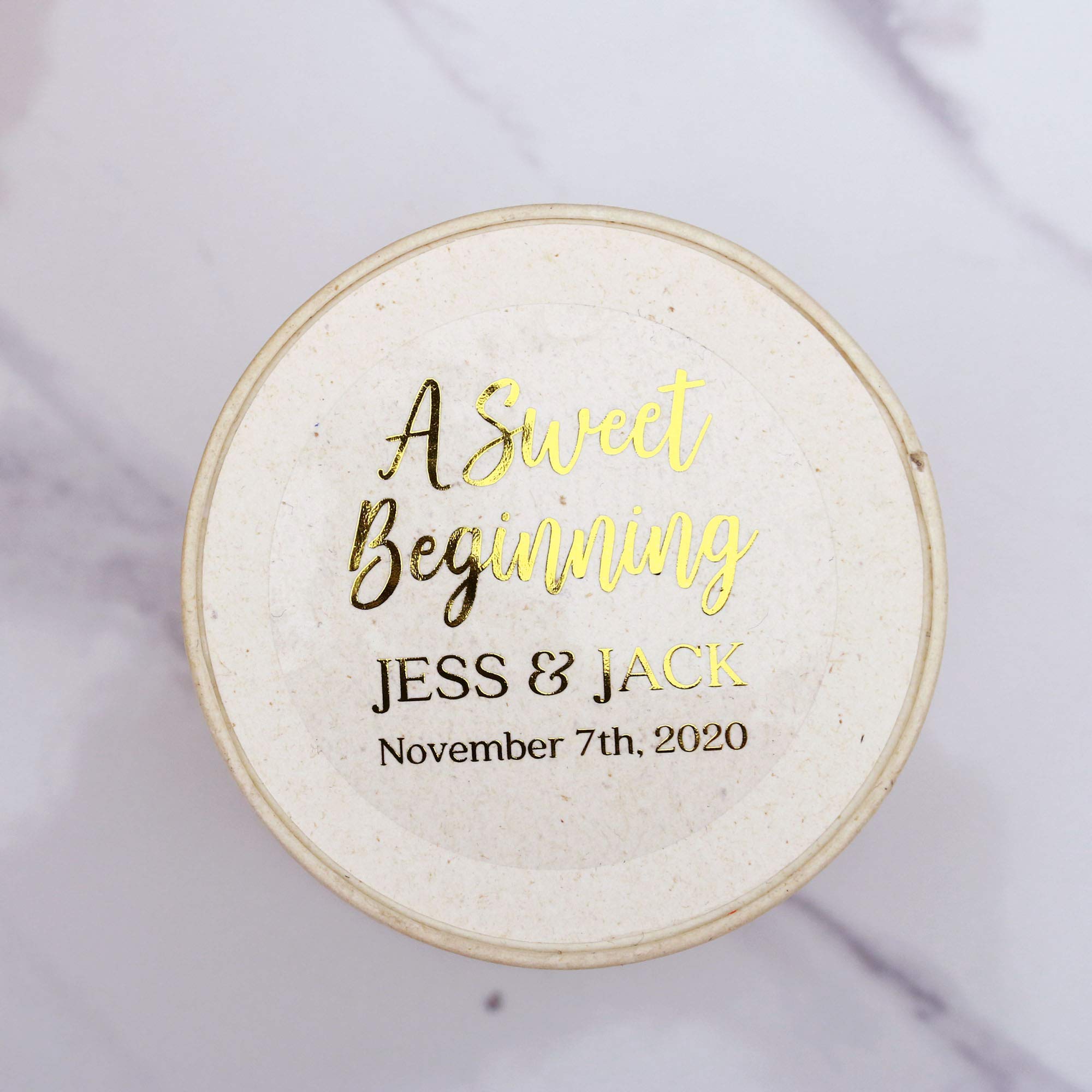 Sweet Beginning Gold Sticker, Candy Favor Label, Gold Foil Wedding Sticker, Clear, Personalized Favor Sticker, Honey Favor Label, Rose Gold, Silver, Honey Favor