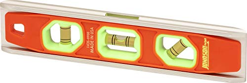 Johnson Level & Tool 1435-0900 Magnetic Glo-View Torpedo Level, 9", Orange, 1 Level