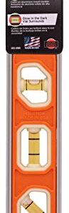 Johnson Level & Tool 1435-0900 Magnetic Glo-View Torpedo Level, 9", Orange, 1 Level