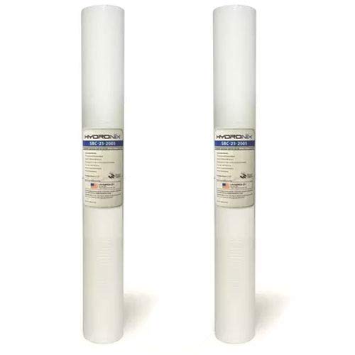 Clear Choice Sediment Water Filter 5 Micron 20 x 2.50" Water Filter Cartridge Replacement 20 inch RO System DEV910912 P5 P5-20, 155756-43 P5-20 PD-5-20, 2-Pk