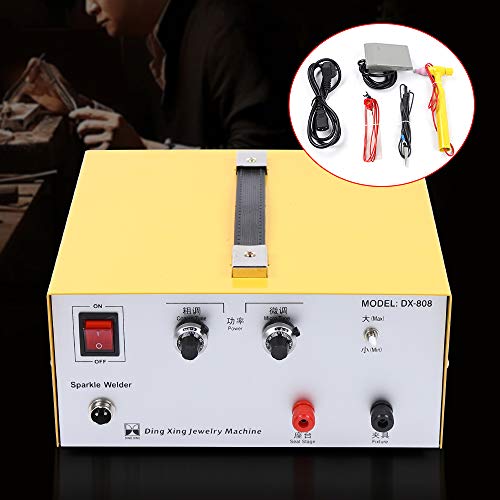 Jewelry Spot Welding Machine, 110V 80A Pulse Sparkle Spot Welder Portable Spot Welding Machine with Foot Pedal for Jewelry Gold Silver Platinum