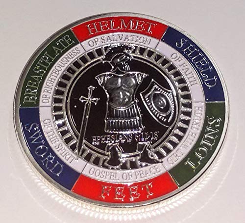 Pray Always Armor of God Religious Challenge Art Coin