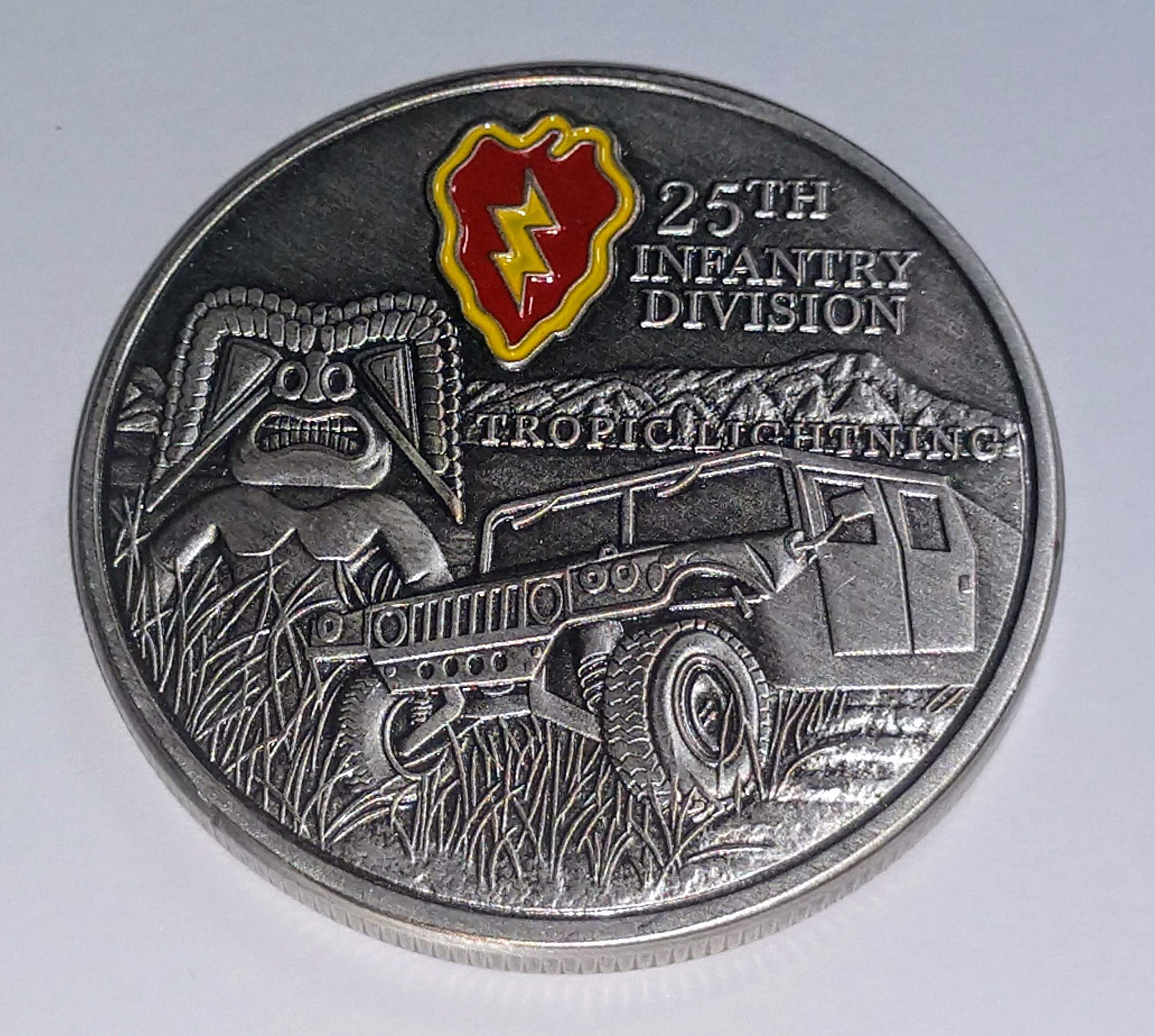 25th Infantry Division Tropic Lightning Military Challenge Art Coin