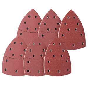 60pcs sanding sheets, hook and loop mouse sander pads sander paper for multi-sanders,10pcs each assorted 40/60/80/120/180/240 grits, including all grit grades, coarse to fine