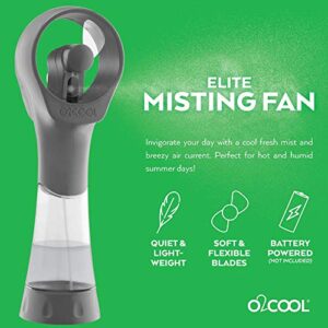 O2COOL Elite Battery Powered Handheld Water Misting Fans (Grey)