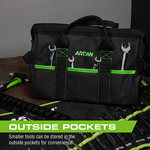 Arcan 16-Inch Tool Bag, 6 Outside Pockets and End Handles (ABAG6)