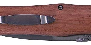 CustomGiftsNow Opa's Fishing Folding Wood Pocket Knife with Pocket Clip