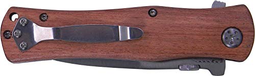 CustomGiftsNow Opa's Fishing Folding Wood Pocket Knife with Pocket Clip