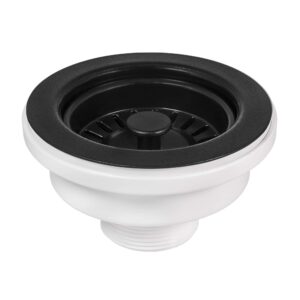 Ruvati Kitchen Sink Basket Strainer Drain Assembly - Matte Black - RVA1038BL