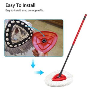 HOMEE Spin Mop Replacement Heads Compatible with Spin Mop, 5 Pack Mop Head Replacement Microfiber Mop Refills Easy Cleaning Mop Head Replacement