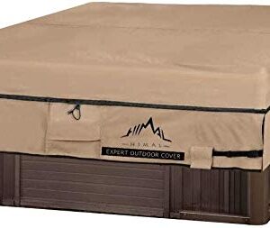 Himal Square Hot Tub Cover - Heavy Duty 600D Polyester Waterproof,UV Protection SPA Cover for Hot Tub(85 x 85 inch,Beige)