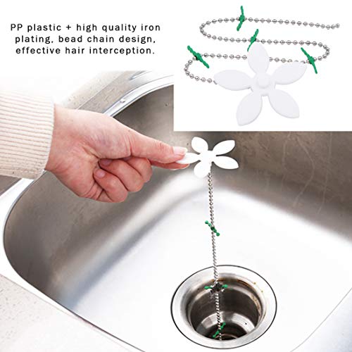 Set of 15 Pcs Drain Hair Catcher,Flower Shower Drain Protectors Hair Stopper Shower Drain Hair Trap Remover Hair Filter for Kitchen Bathroom Drain Sink Cleaning Tool