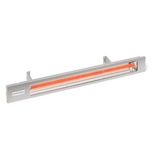 infratech sl-2424 ss slimline 42.5" single element fixture 2400 watt, 240 volt, silver finish