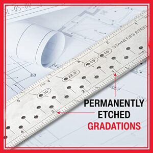 Kapro - 353 Professional Ledge-It Try & Mitre Square - For Leveling and Measuring - Features Stainless Steel Blade, Retractable Ledge, and Etched Ruler Markings - 8 Inch